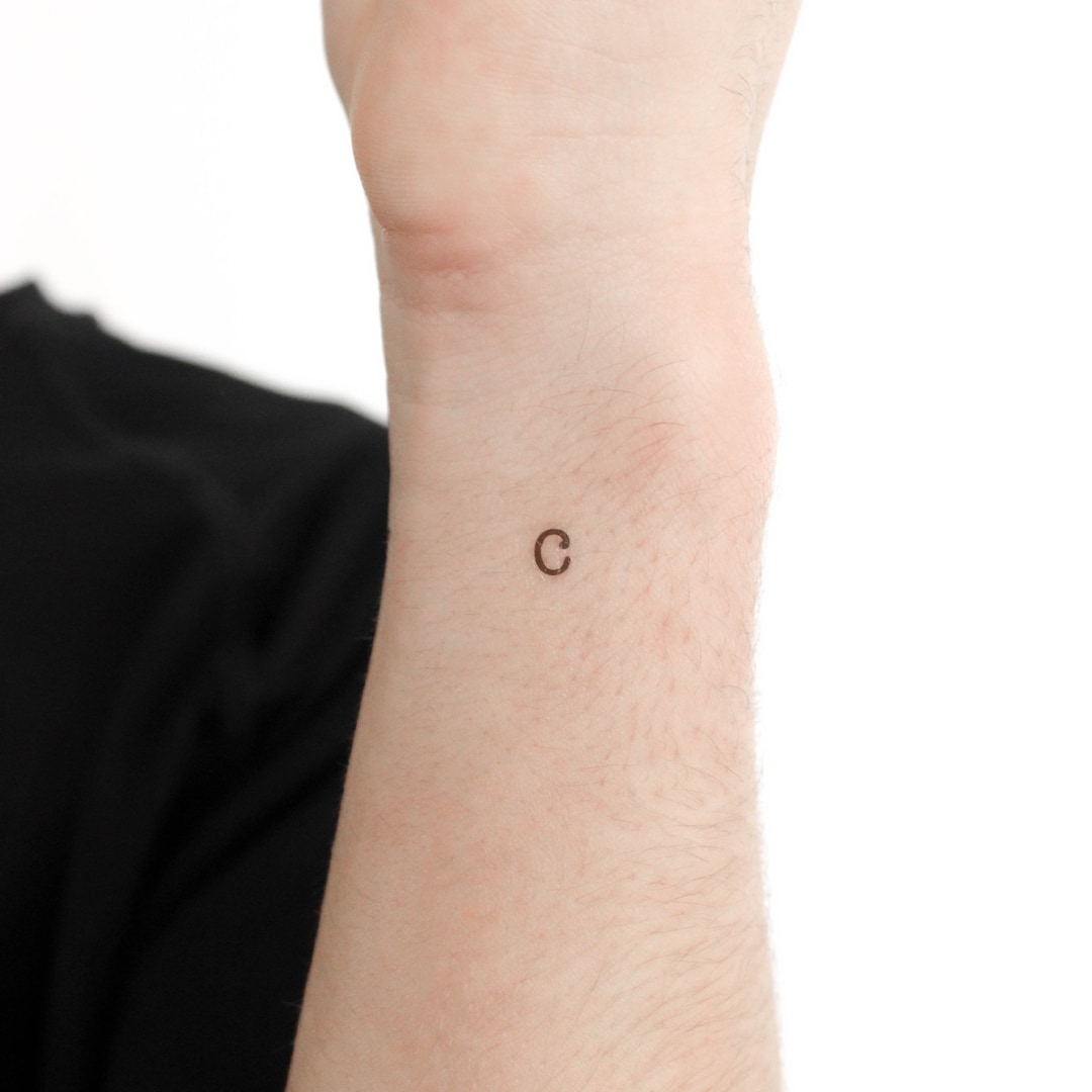 C Typewriter Lowercase Temporary Tattoo (set of 3) - Etsy