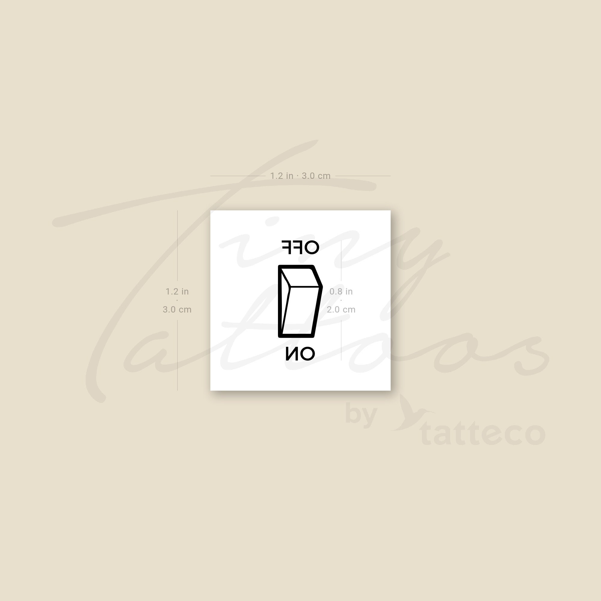 Minimalist Switch Temporary Tattoo set of 3 - Etsy