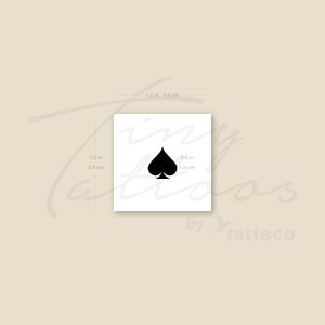 Spade Temporary Tattoo (set of 3) - Etsy