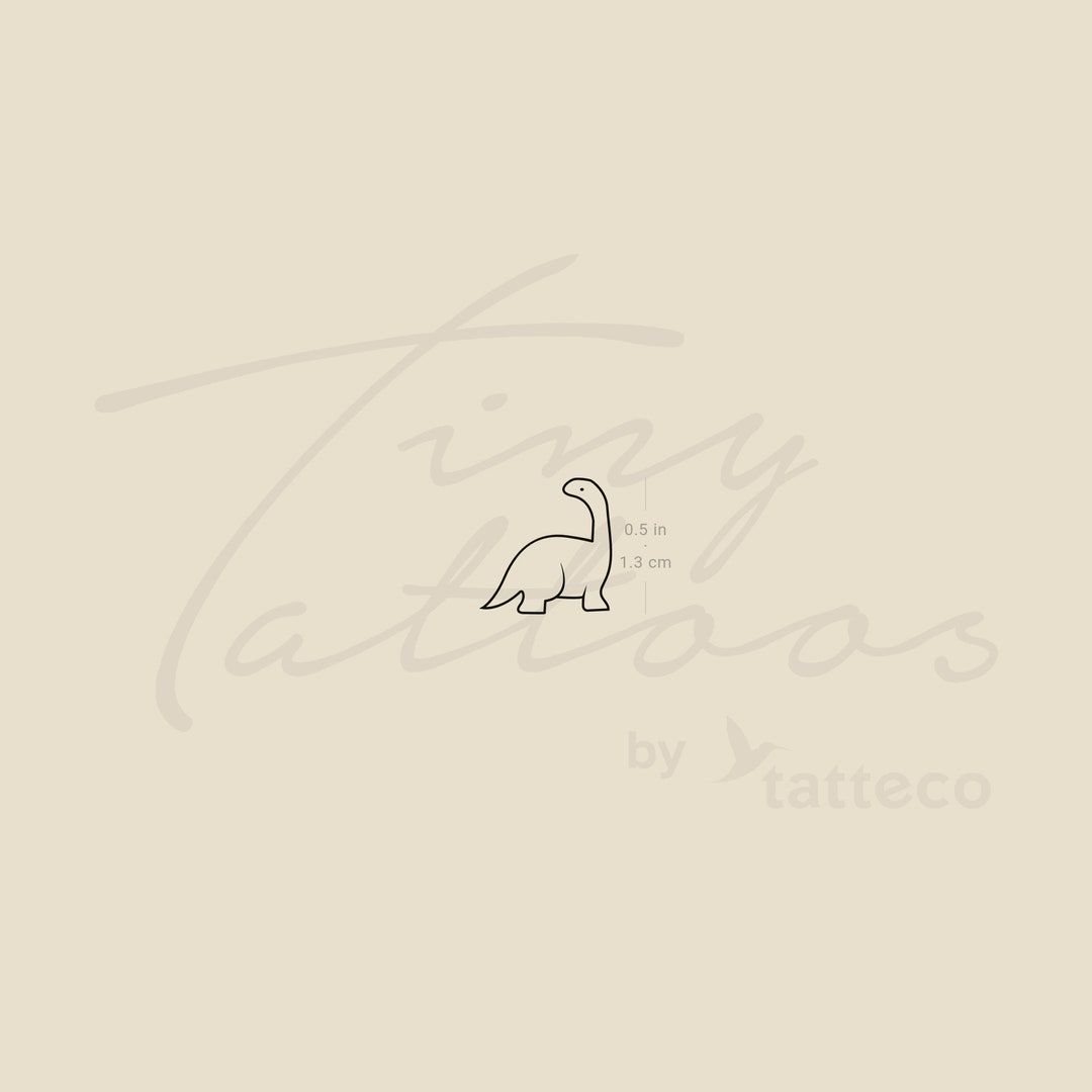 Small Diplodocus Temporary Tattoo set of 3 - Etsy