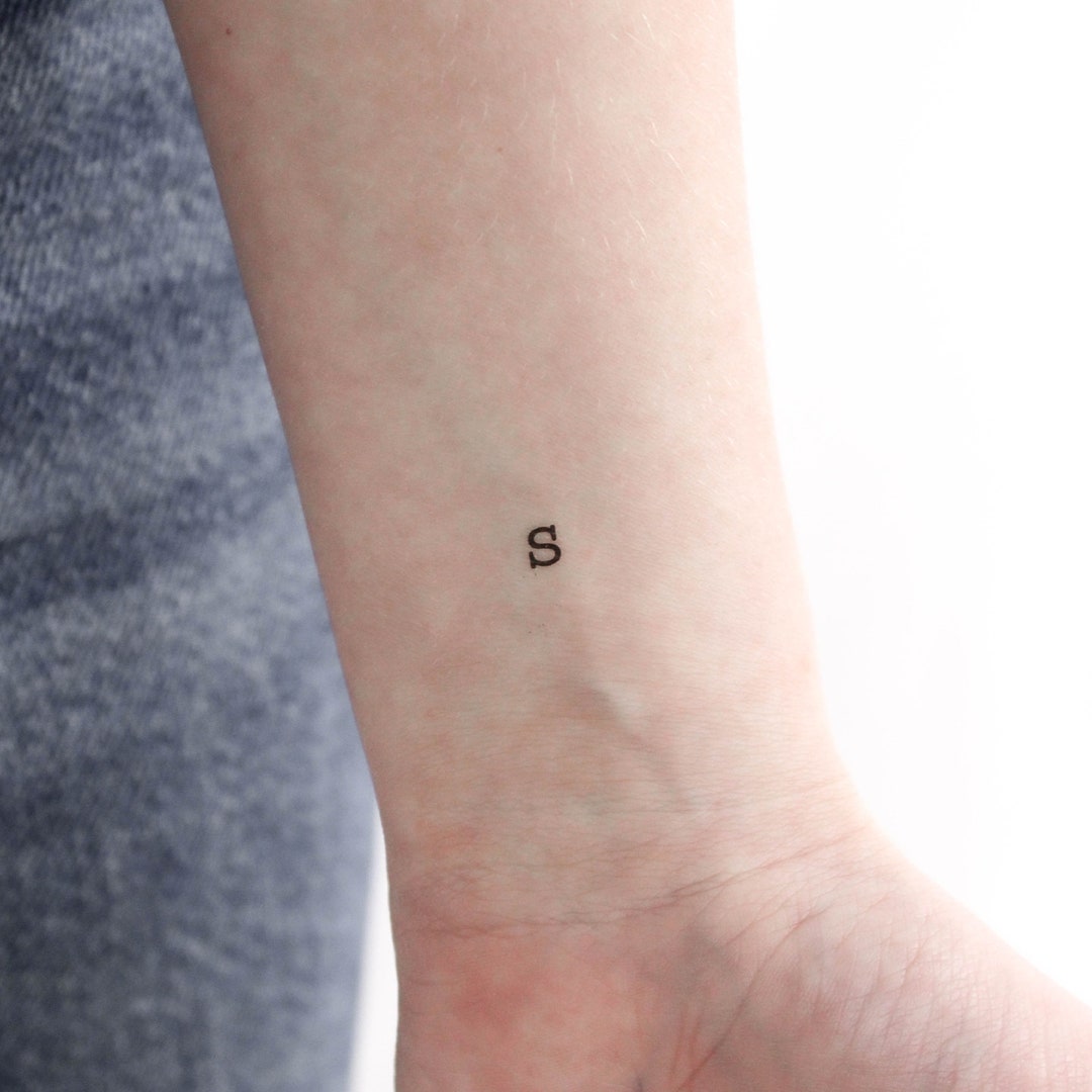 S Typewriter Lowercase Temporary Tattoo (set of 3) - Etsy