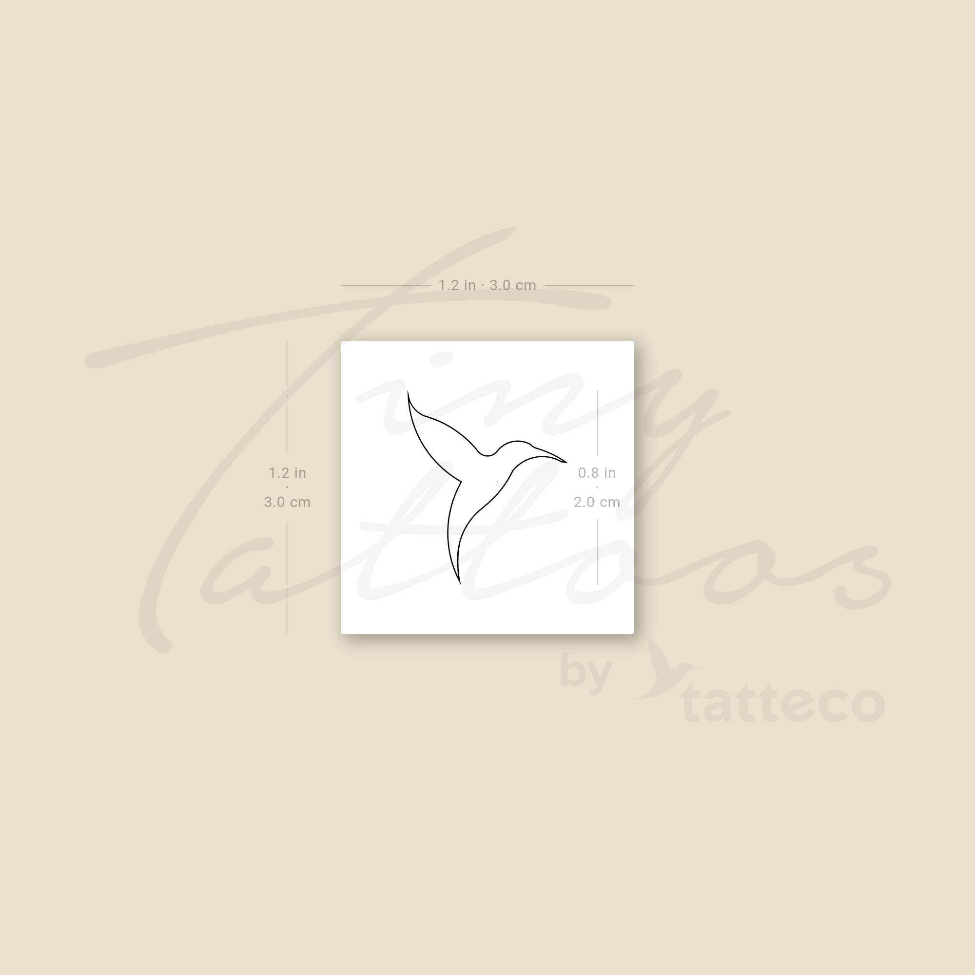 Fine Line Hummingbird Temporary Tattoo set of 3 - Etsy