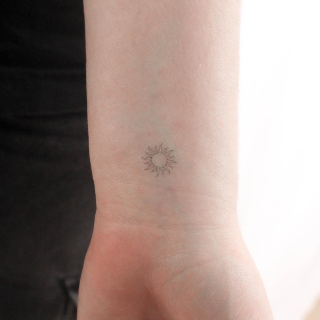 Tiny Sun by 1991.ink Temporary Tattoo (set of 3) - Etsy