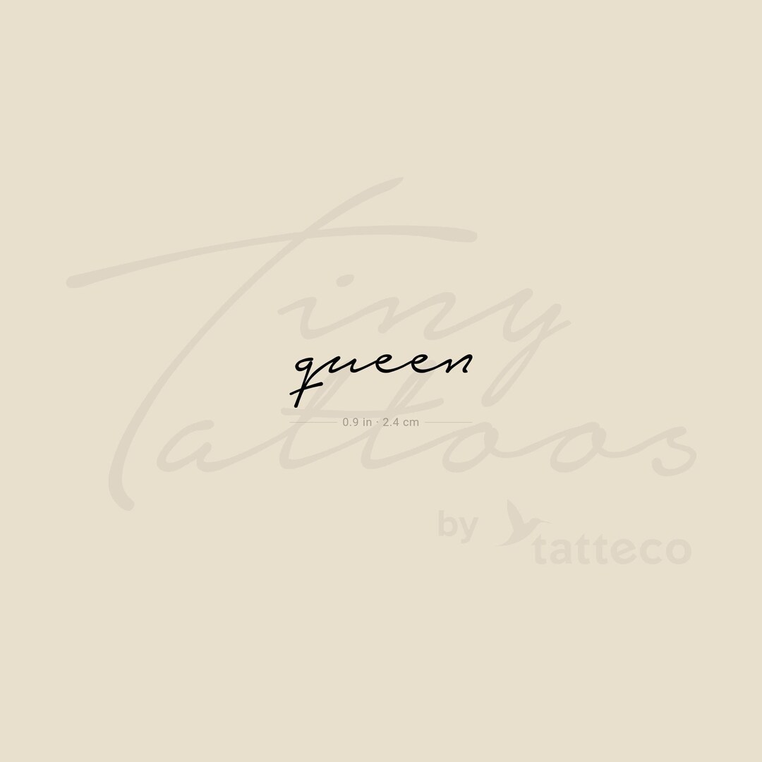 Queen Temporary Tattoo (set of 3) - Etsy