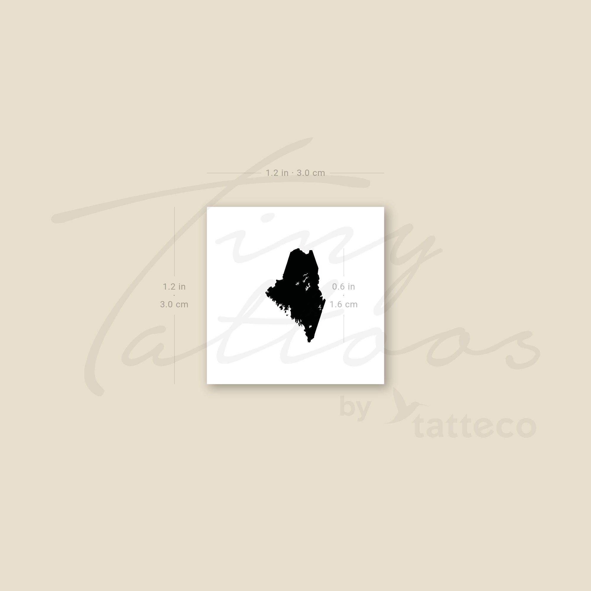 Maine Map Temporary Tattoo (set of 3) - Etsy