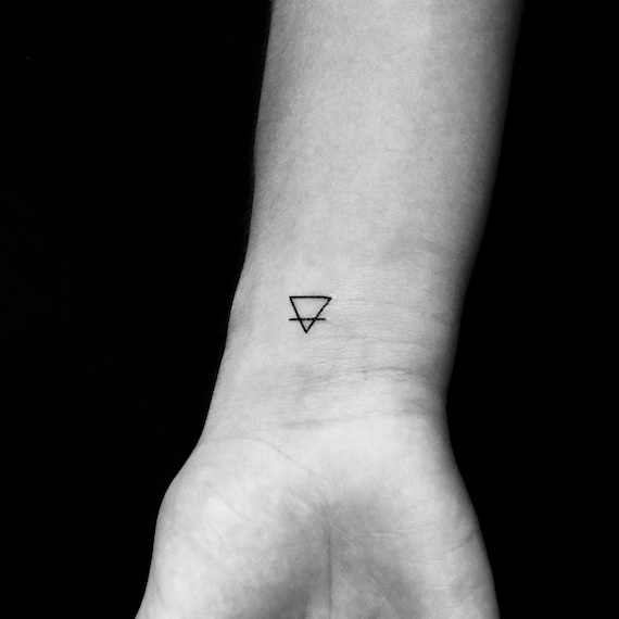 Earth Symbol Tattoo Alchemical Symbols Temporary Tattoo Set Of 3