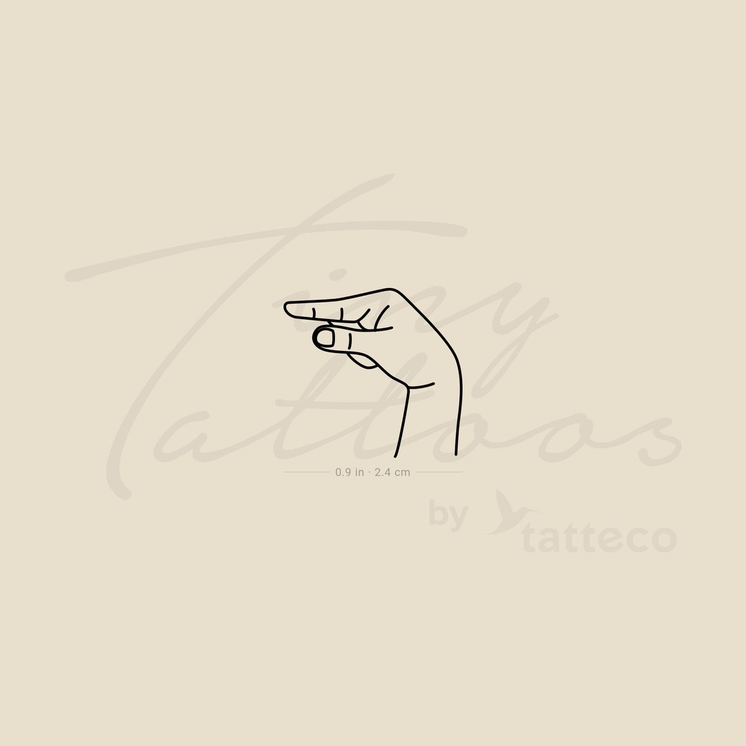 Sign Language G Temporary Tattoo set of 3 - Etsy