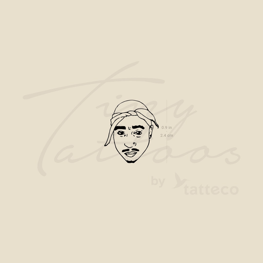 Tupac Temporary Tattoo set of 3 - Etsy