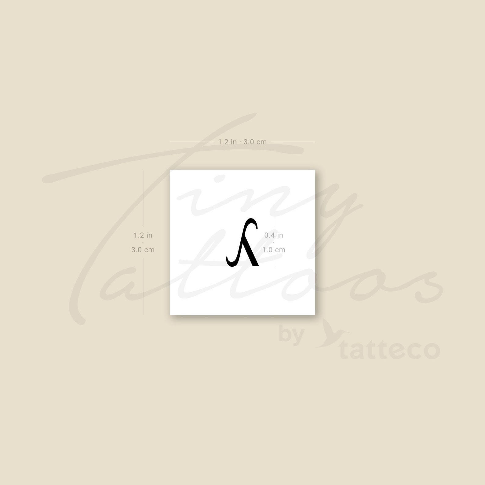 Lambda Temporary Tattoo set of 3 - Etsy