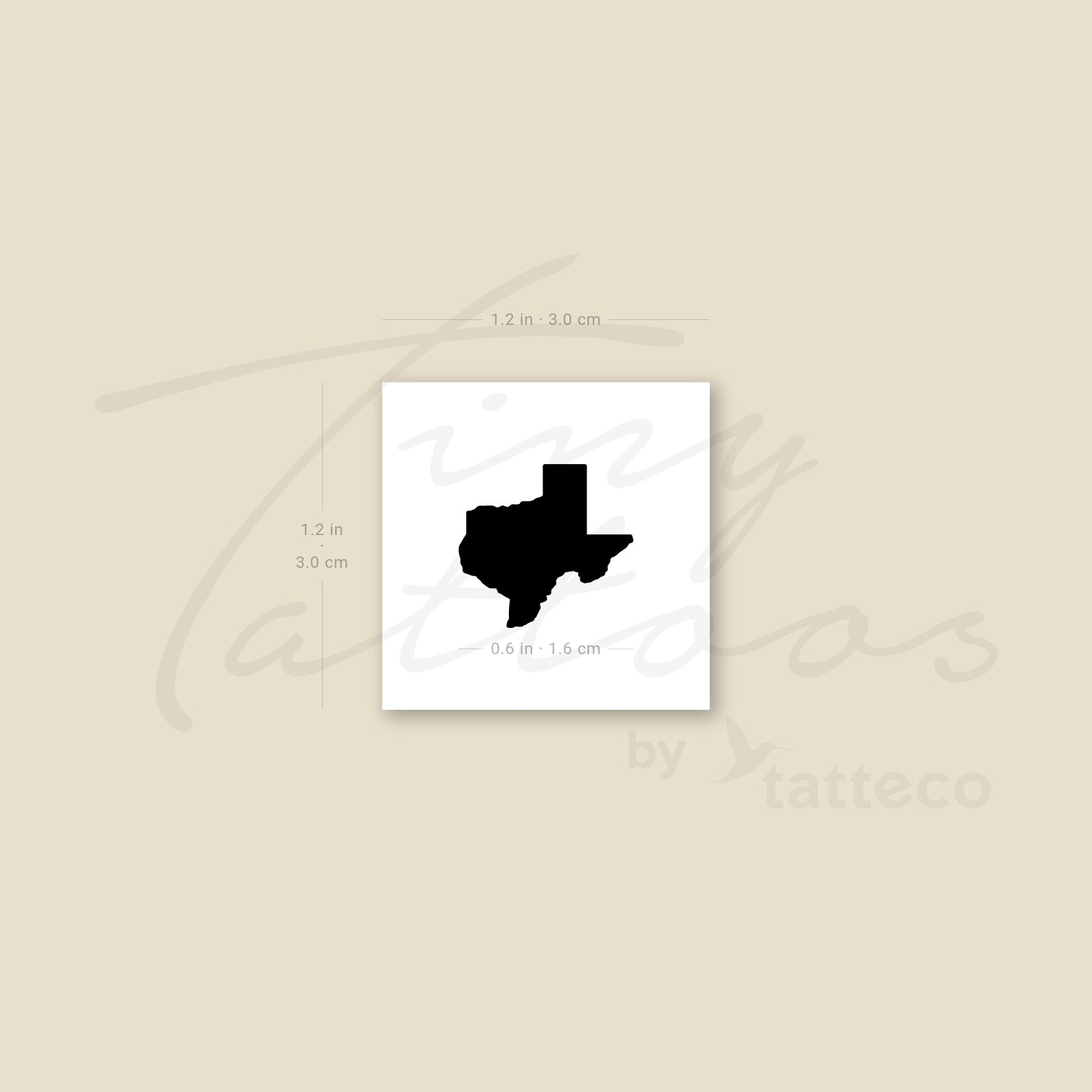 Texas Map Temporary Tattoo set of 3 - Etsy