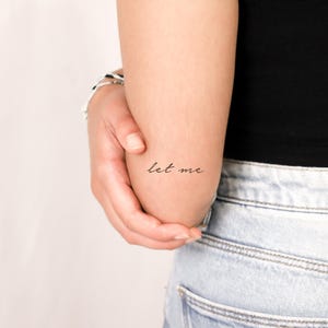 Let Me Temporary Tattoo (set of 3) - Etsy