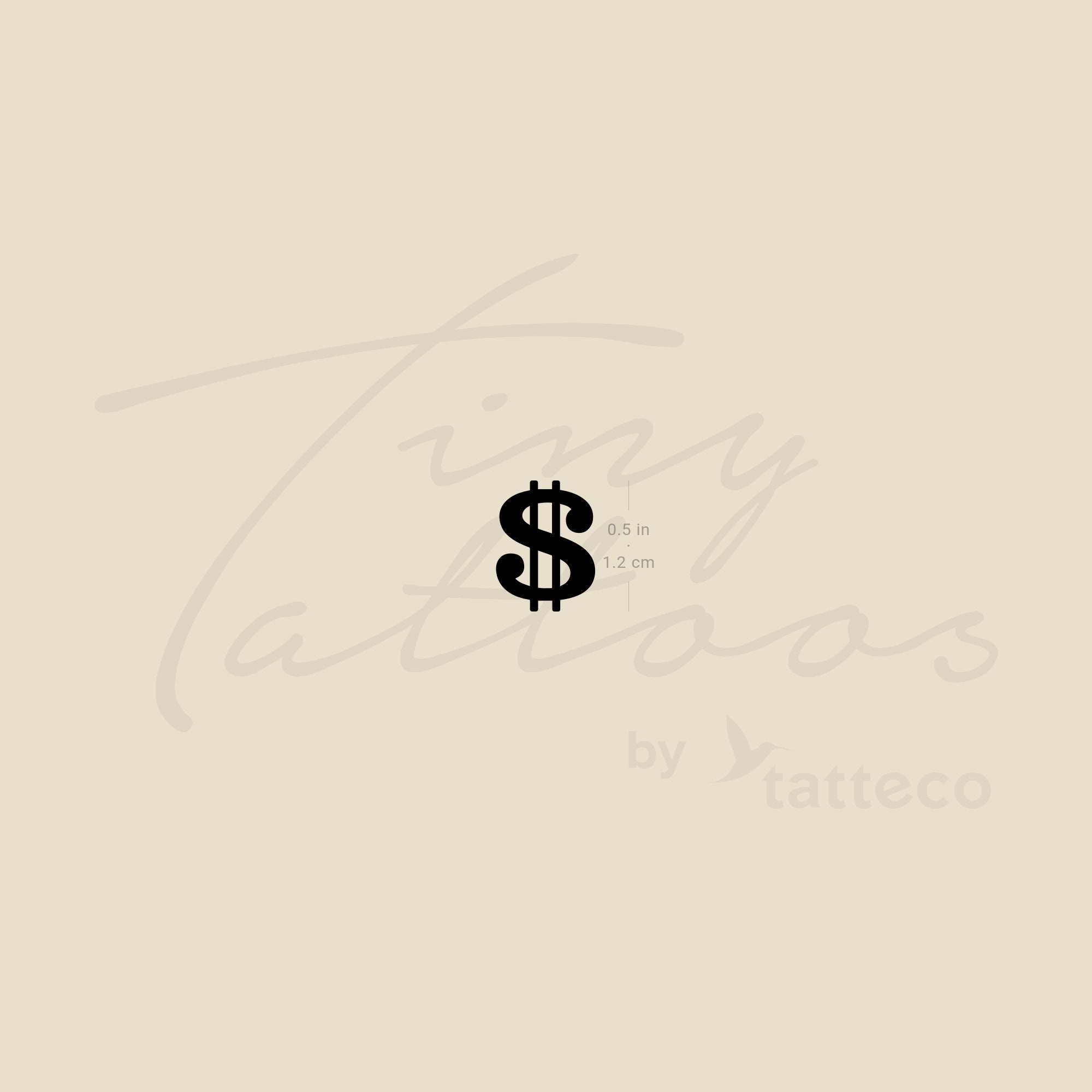 Dollar Sign Temporary Tattoo set of 3 - Etsy