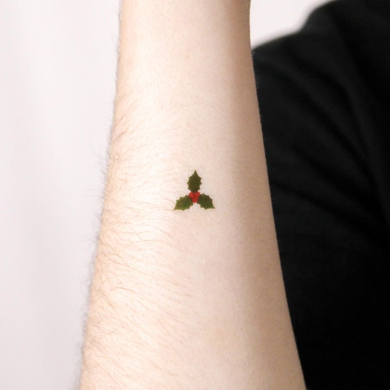Holly Tattoo - Etsy Canada