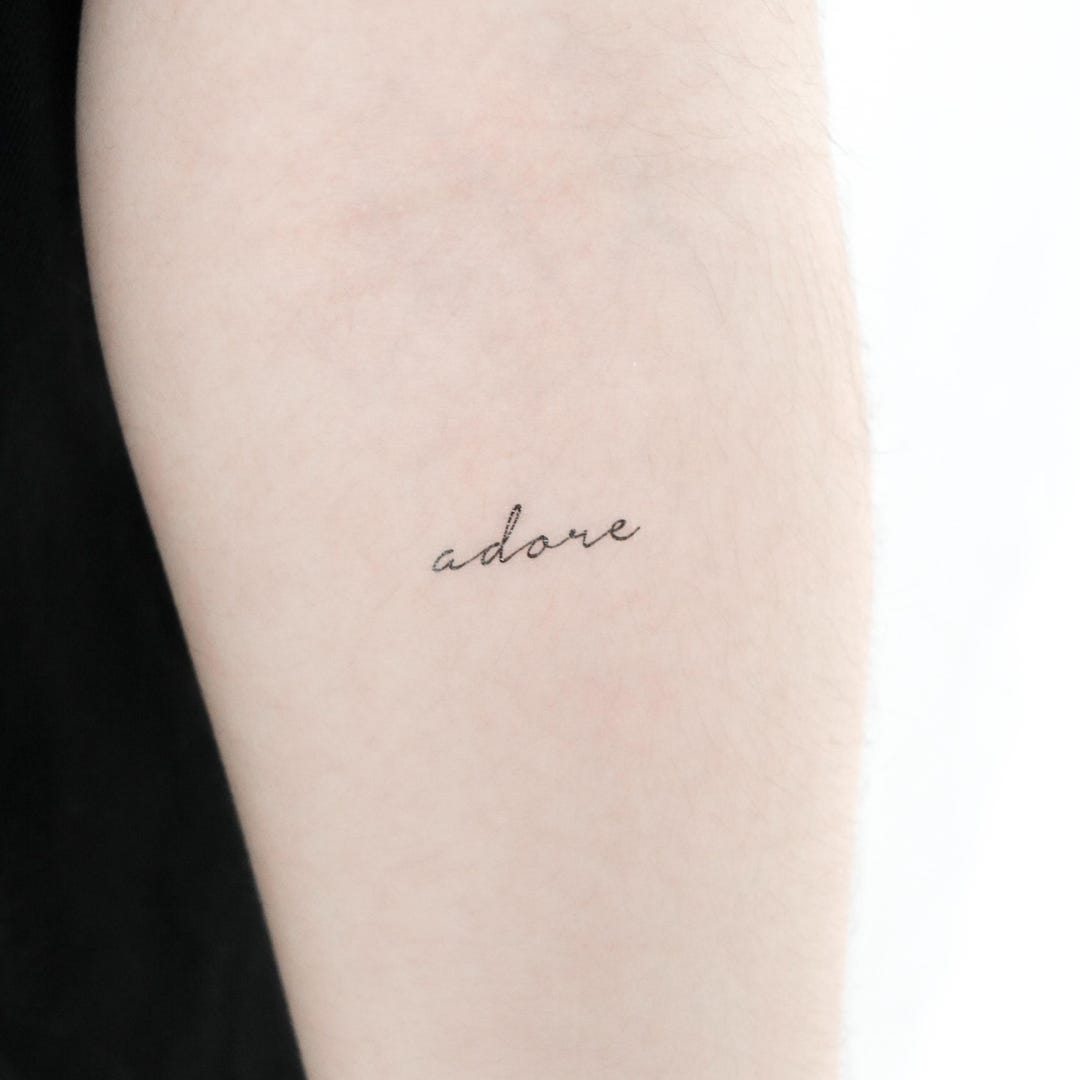 Adore Temporary Tattoo (set of 3) - Etsy