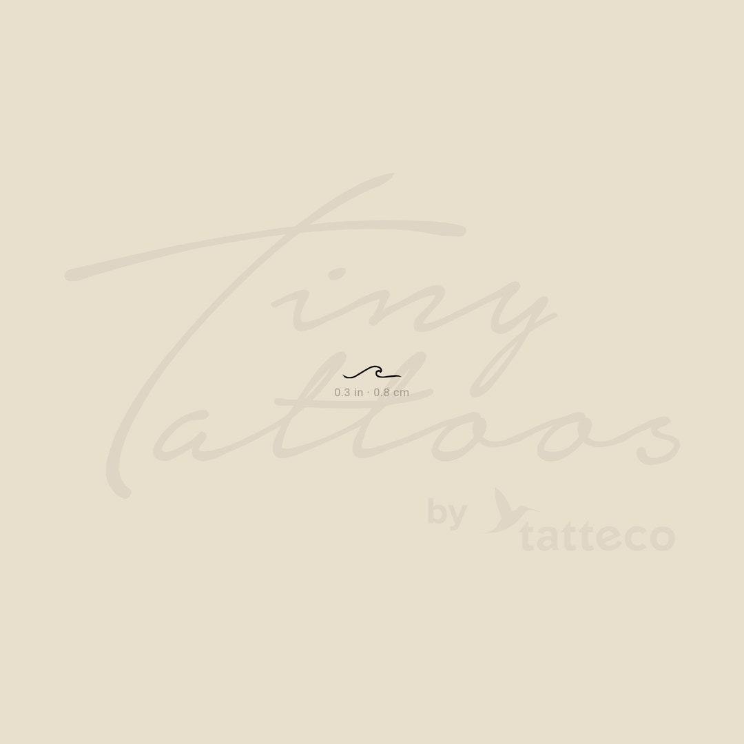 Tiny Wave Temporary Tattoo set of 3 - Etsy