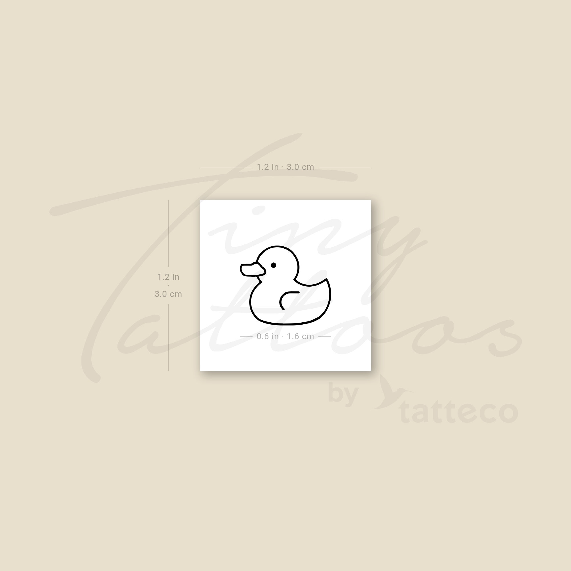 Minimalist Rubber Duck Temporary Tattoo (set of 3) - Etsy
