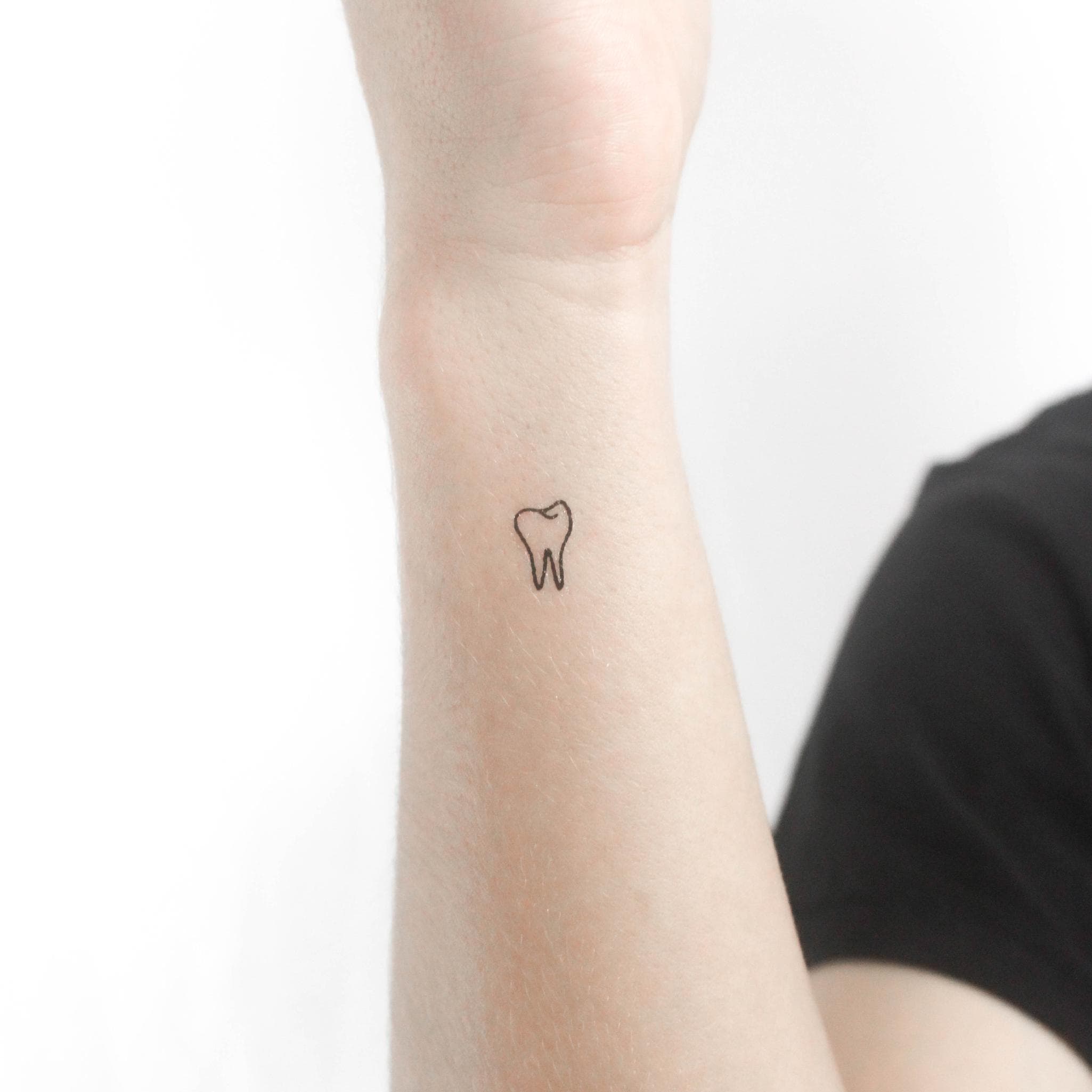 Simple Tooth Tattoos 🩵shark Teeth🩵 Always Love Tattooing