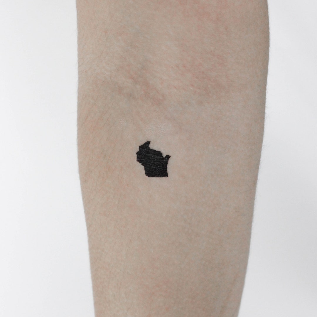 Wisconsin Map Temporary Tattoo (set of 3) - Etsy
