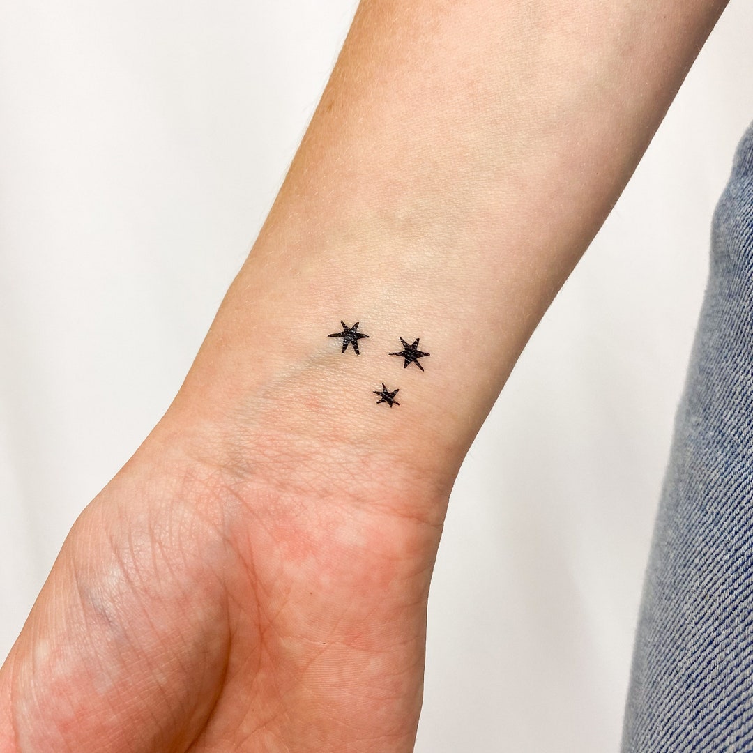 Three Minimalist Stars Temporary Tattoo (set of 3) - Etsy