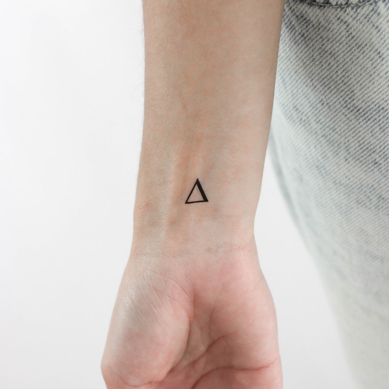 Uppercase Delta Temporary Tattoo set of 3 - Etsy