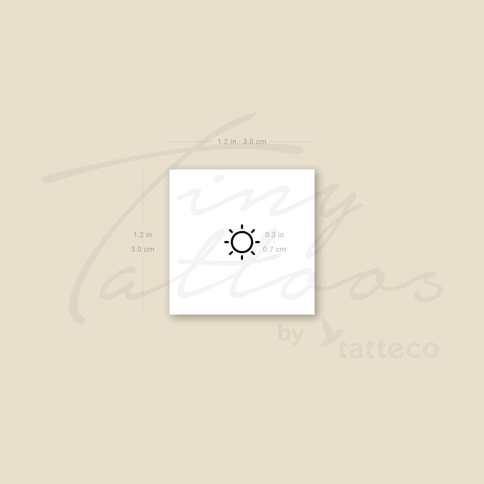 Tiny Sun Temporary Tattoo (set of 3) - Etsy