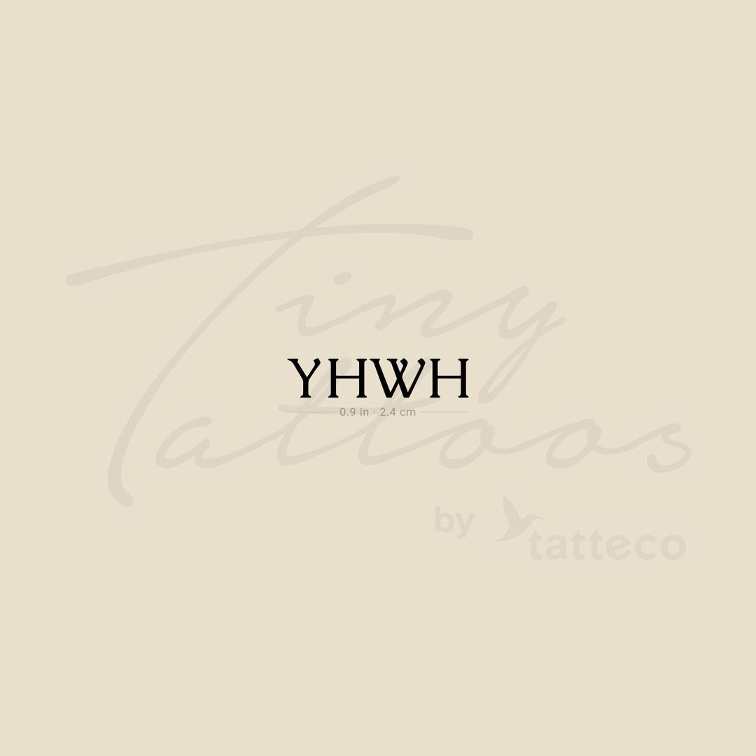 YHWH Temporary Tattoo (set of 3) - Etsy