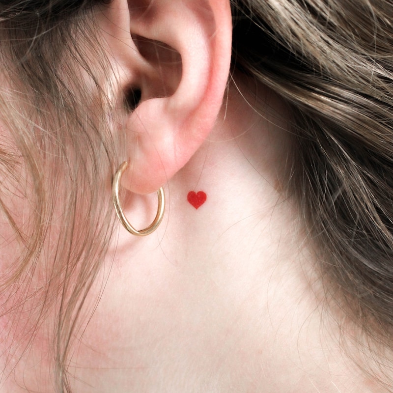 Red Heart Tattoo - Etsy