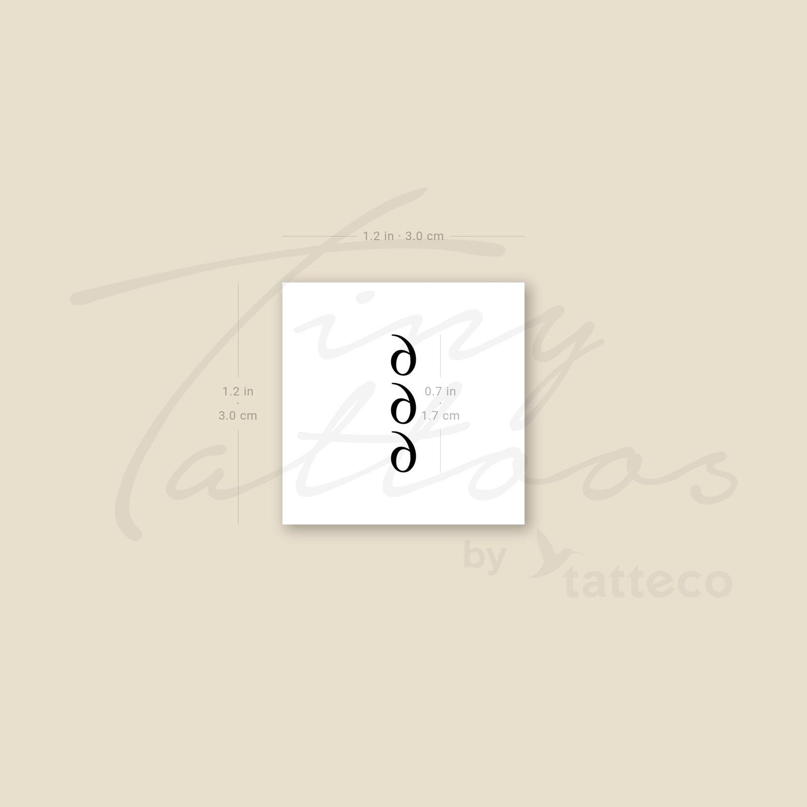 Small 666 Vertical Temporary Tattoo (set of 3) - Etsy