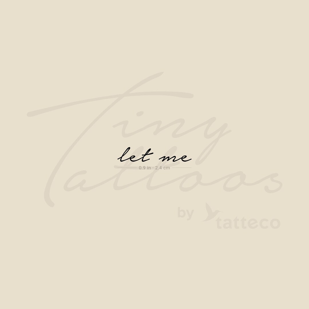 Let Me Temporary Tattoo (set of 3) - Etsy