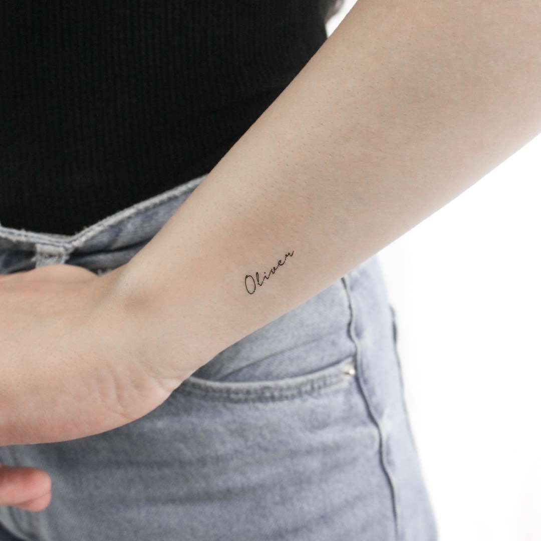 Small Oliver Temporary Tattoo (set of 3) - Etsy