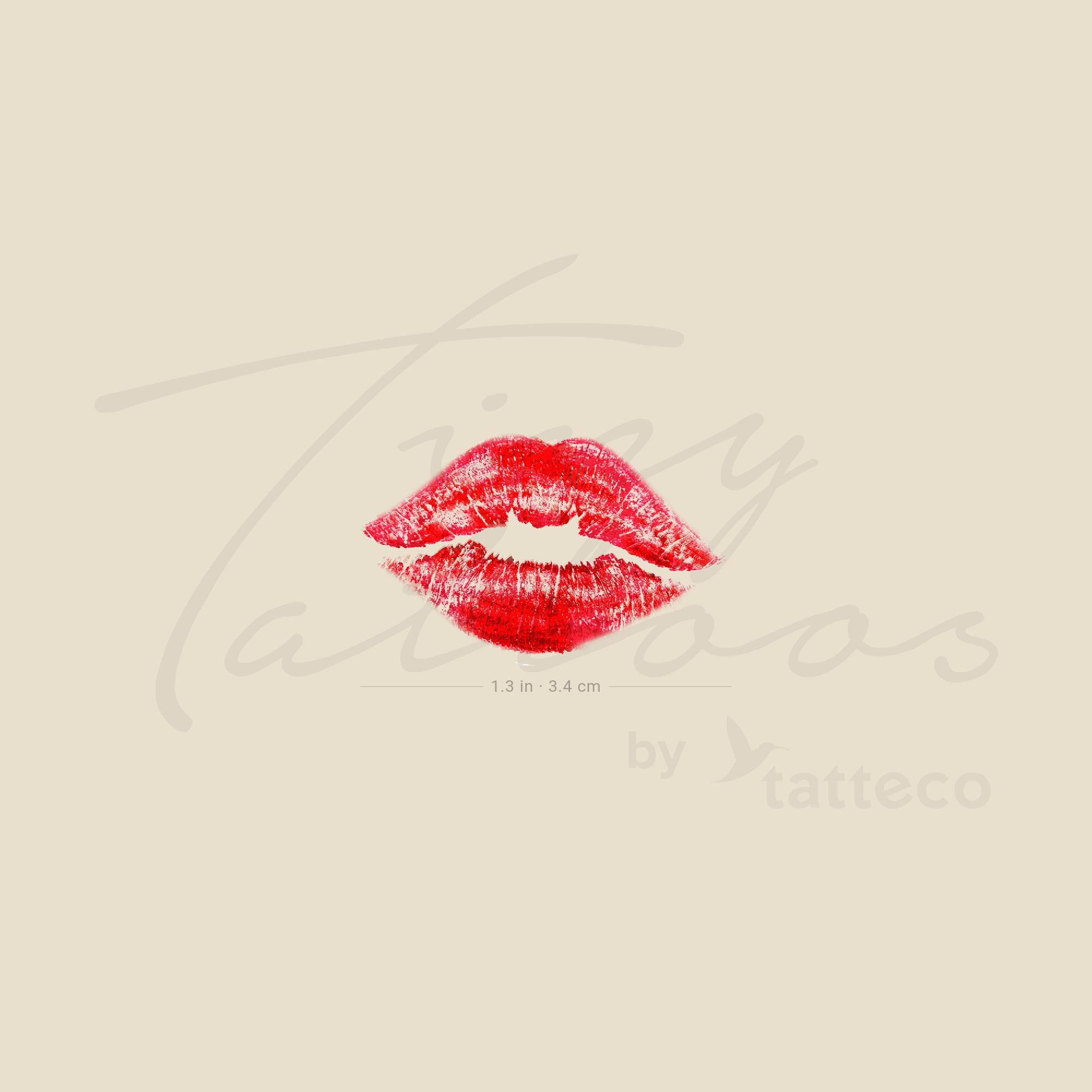 Carpenter Kiss Mark Temporary Tattoo (set of 3) - Etsy