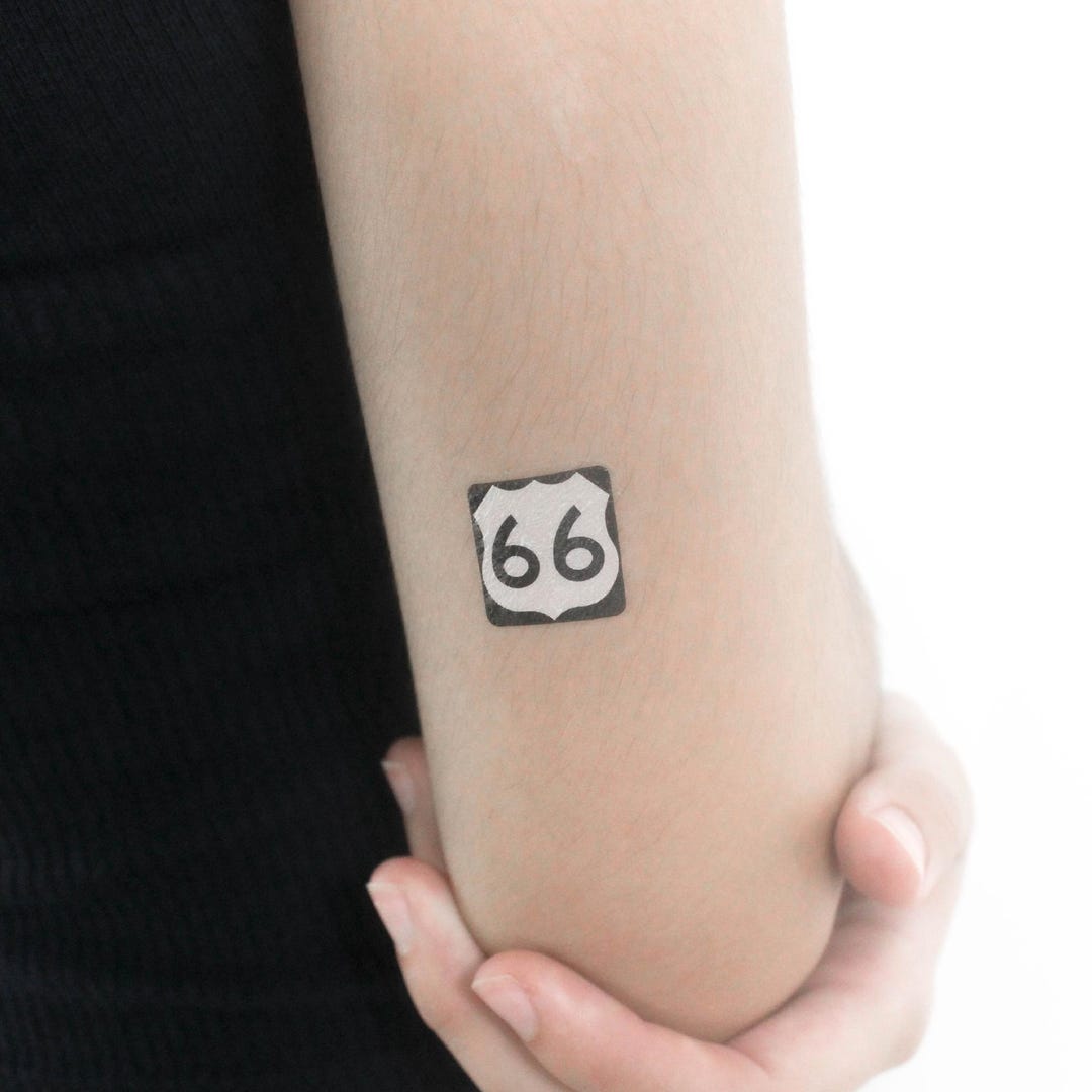 U.S. Route 66 Temporary Tattoo (set of 3) - Etsy