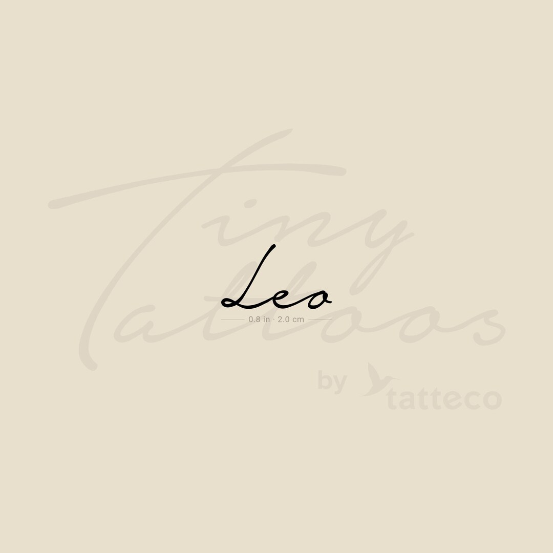 Leo Name Temporary Tattoo set of 3 - Etsy