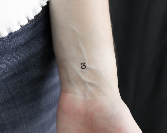 III Roman Numeral Temporary Tattoo Sticker set of 4 - Etsy