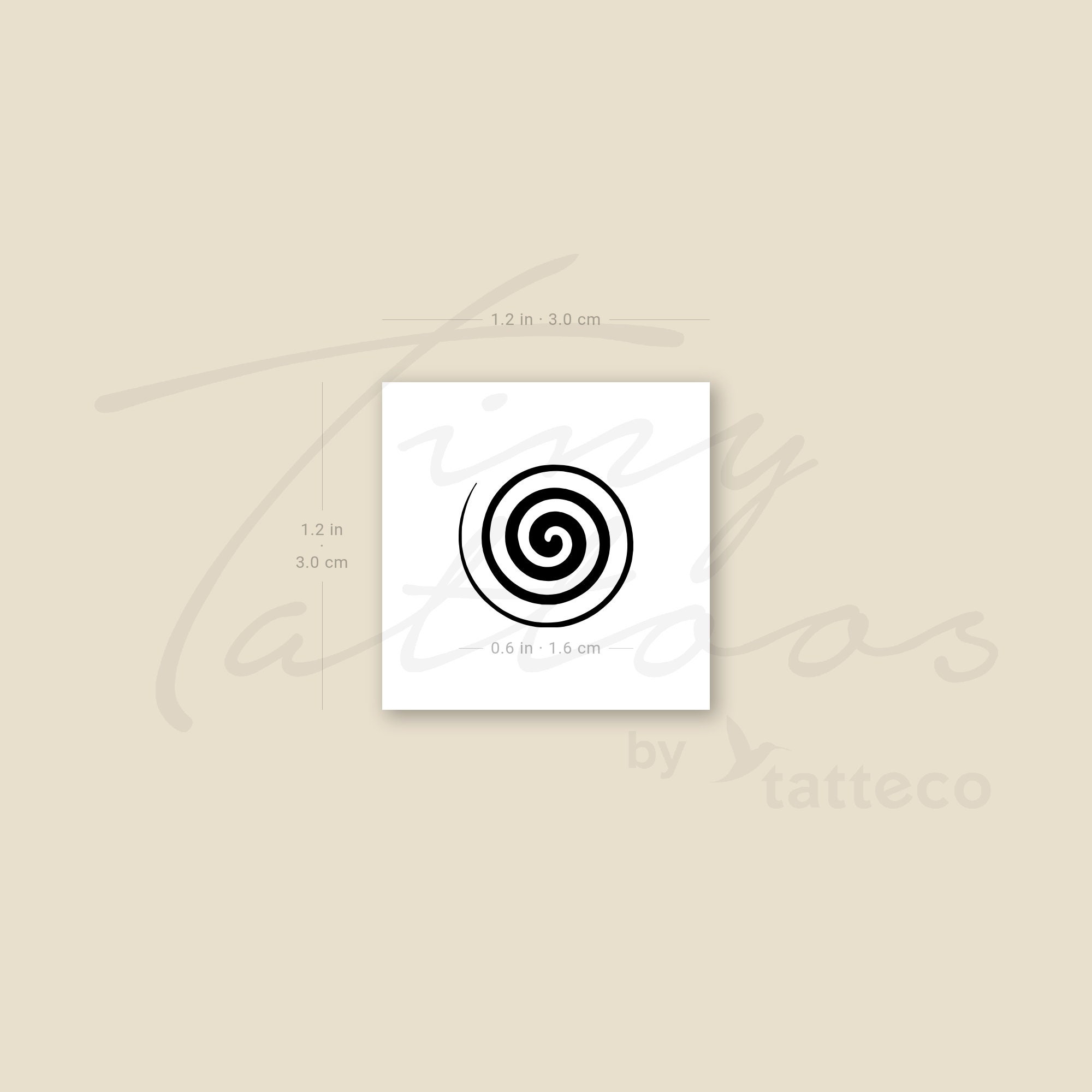 Little Spiral Temporary Tattoo (set of 3) - Etsy