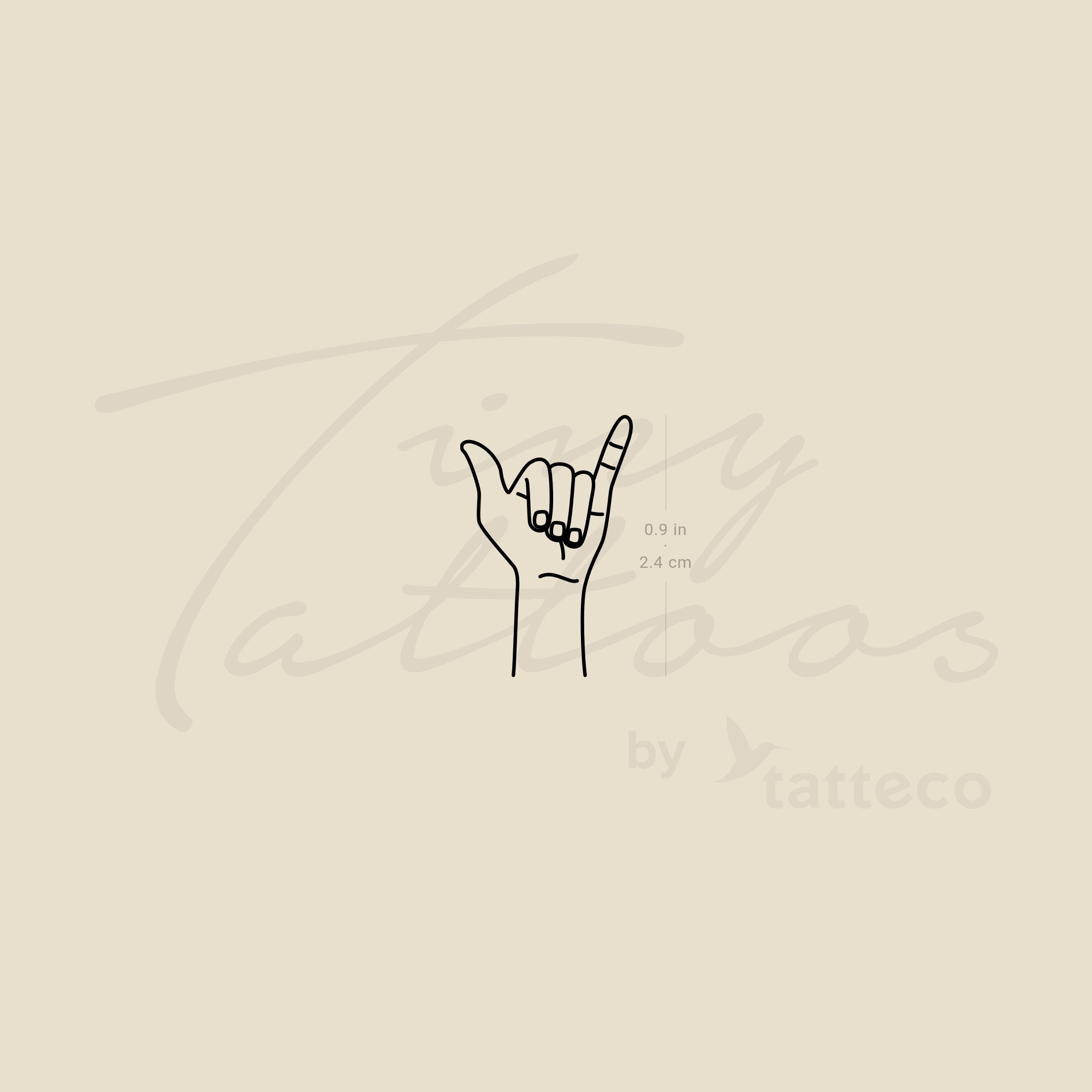 Sign Language Y Temporary Tattoo set of 3 - Etsy