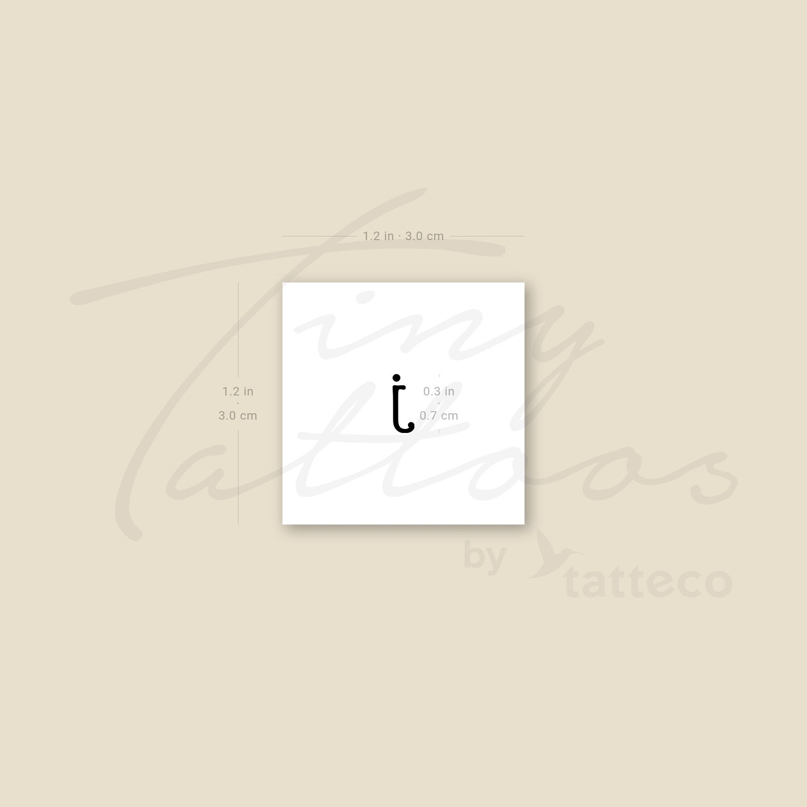 J Typewriter Lowercase Temporary Tattoo (set of 3) - Etsy