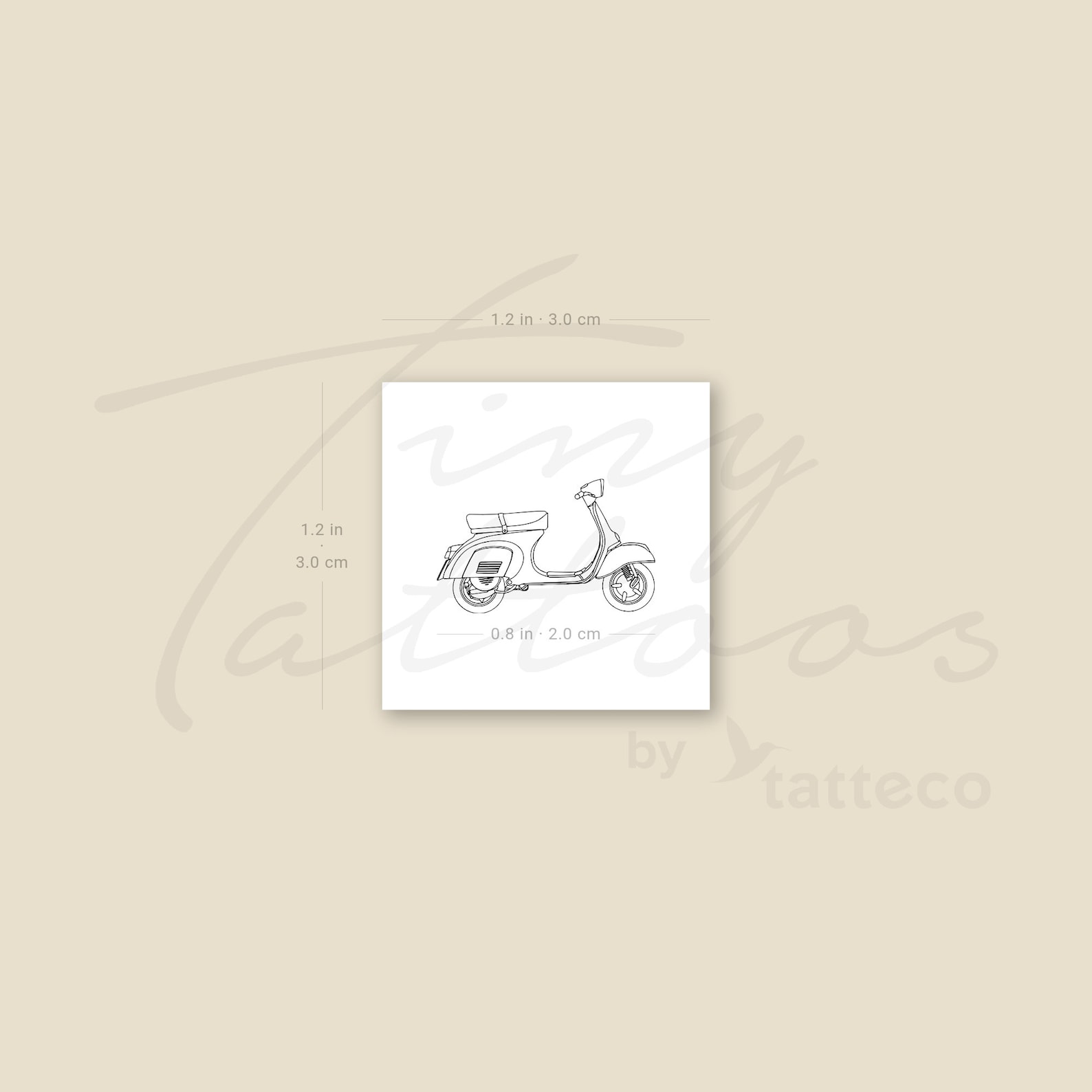 Vespa Scooter Temporary Tattoo (set of 3) - Etsy