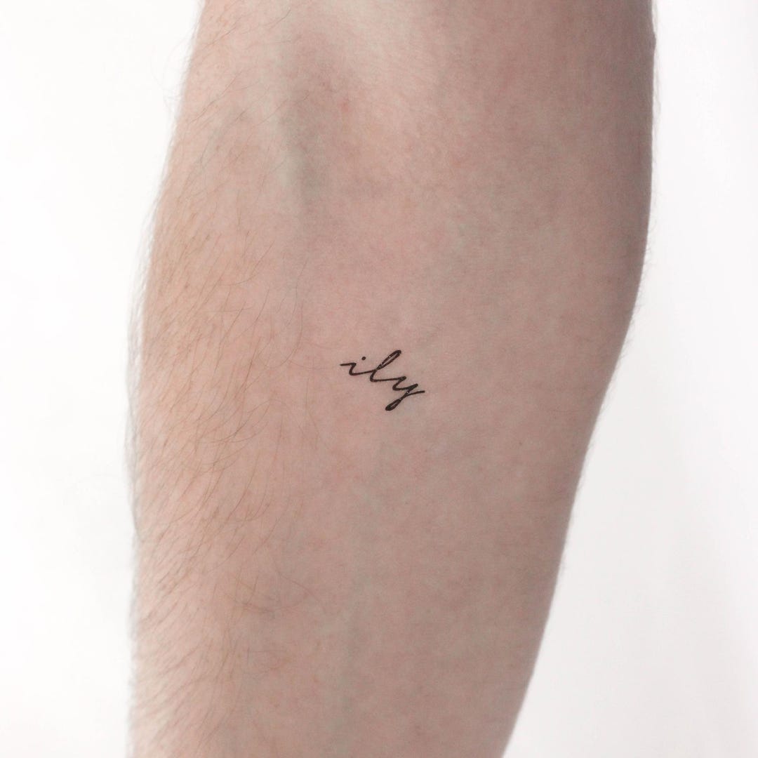 Ily Temporary Tattoo (set of 3) - Etsy