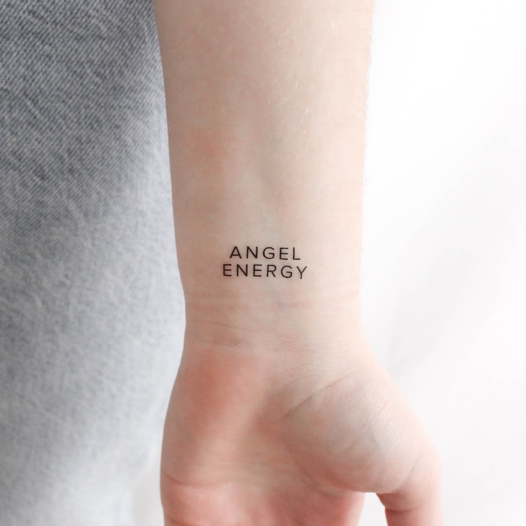 Angel Energy Temporary Tattoo (set of 3) - Etsy
