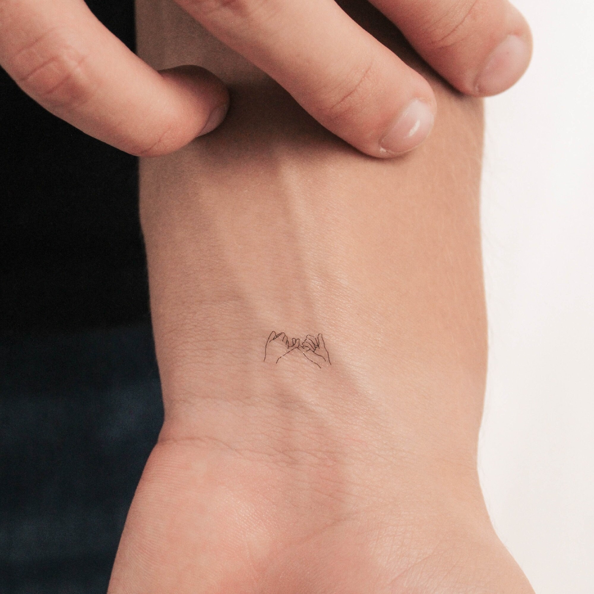 Pinky Promise Temporary Tattoo Set Of 3 Etsy