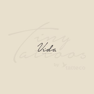 Vida Temporary Tattoo (set of 3) - Etsy