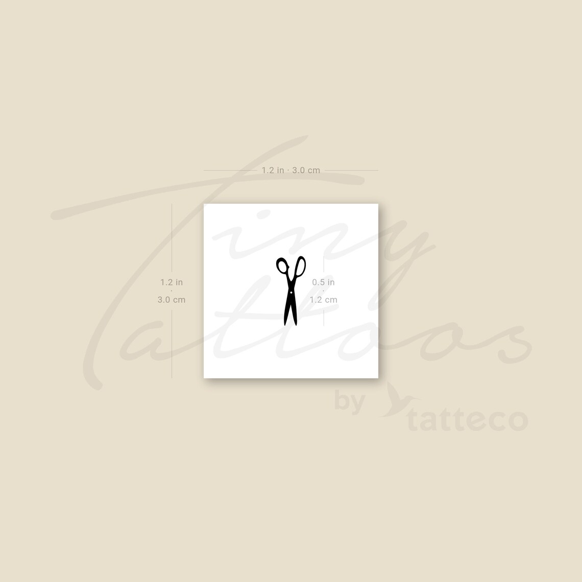 Scissors Temporary Tattoo set of 3 - Etsy