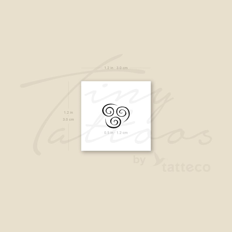Avatar Air Symbol Temporary Tattoo (set of 3) - Etsy