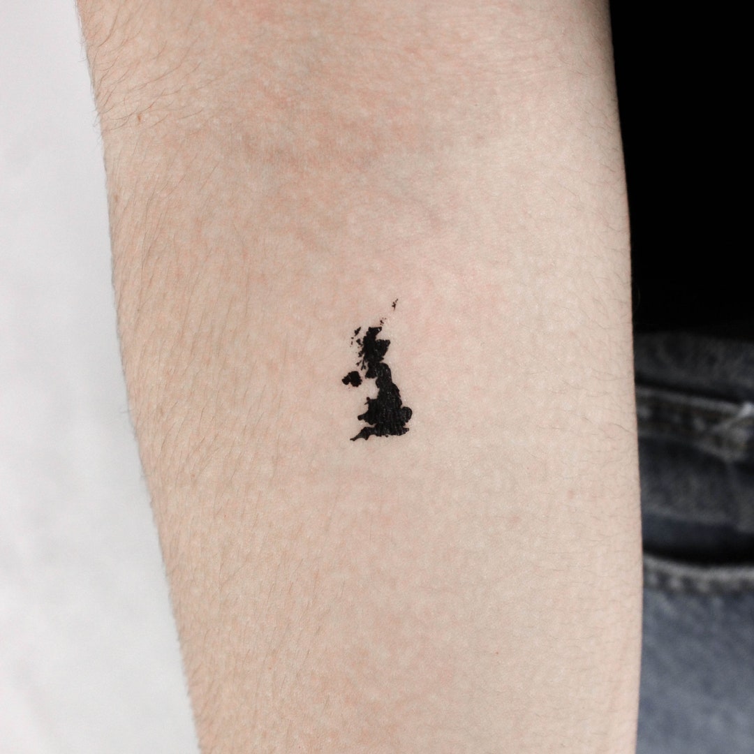 UK Map Temporary Tattoo (set of 3) - Etsy