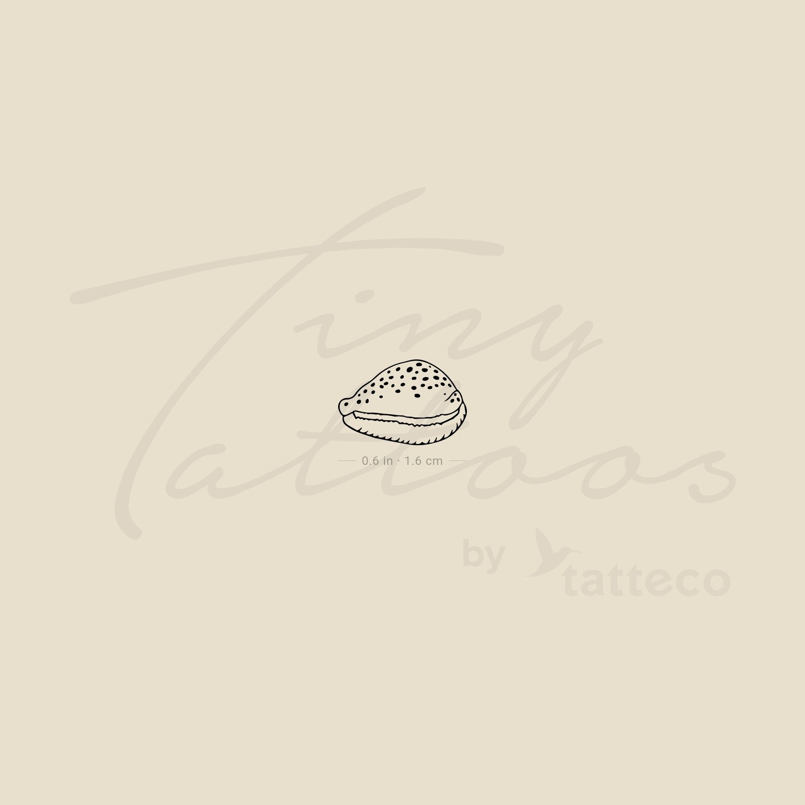 Cowrie Shell Temporary Tattoo set of 3 - Etsy