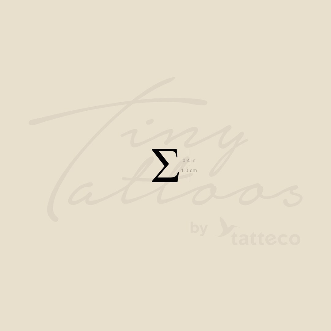 Uppercase Sigma Temporary Tattoo set of 3 - Etsy
