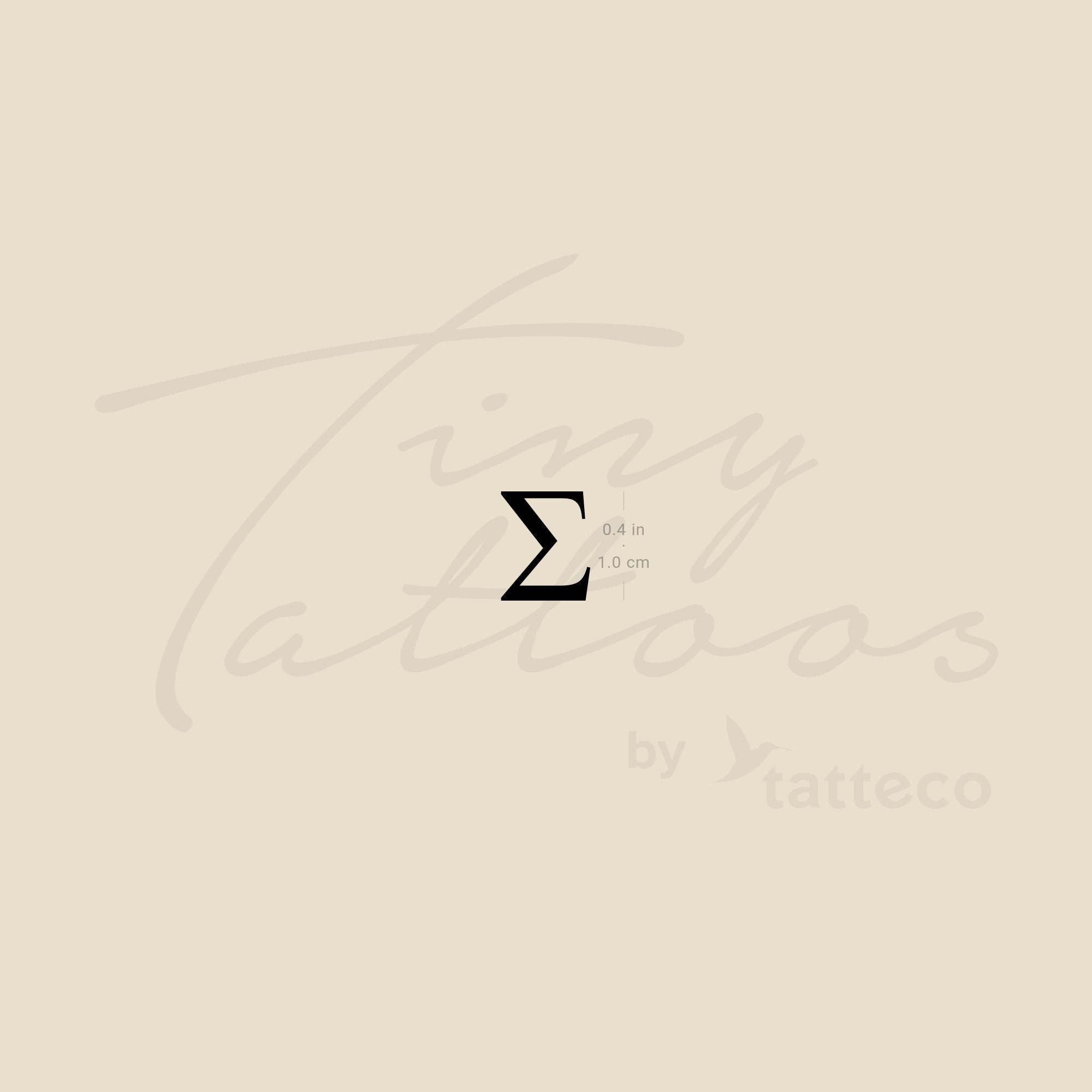 Uppercase Sigma Temporary Tattoo set of 3 - Etsy