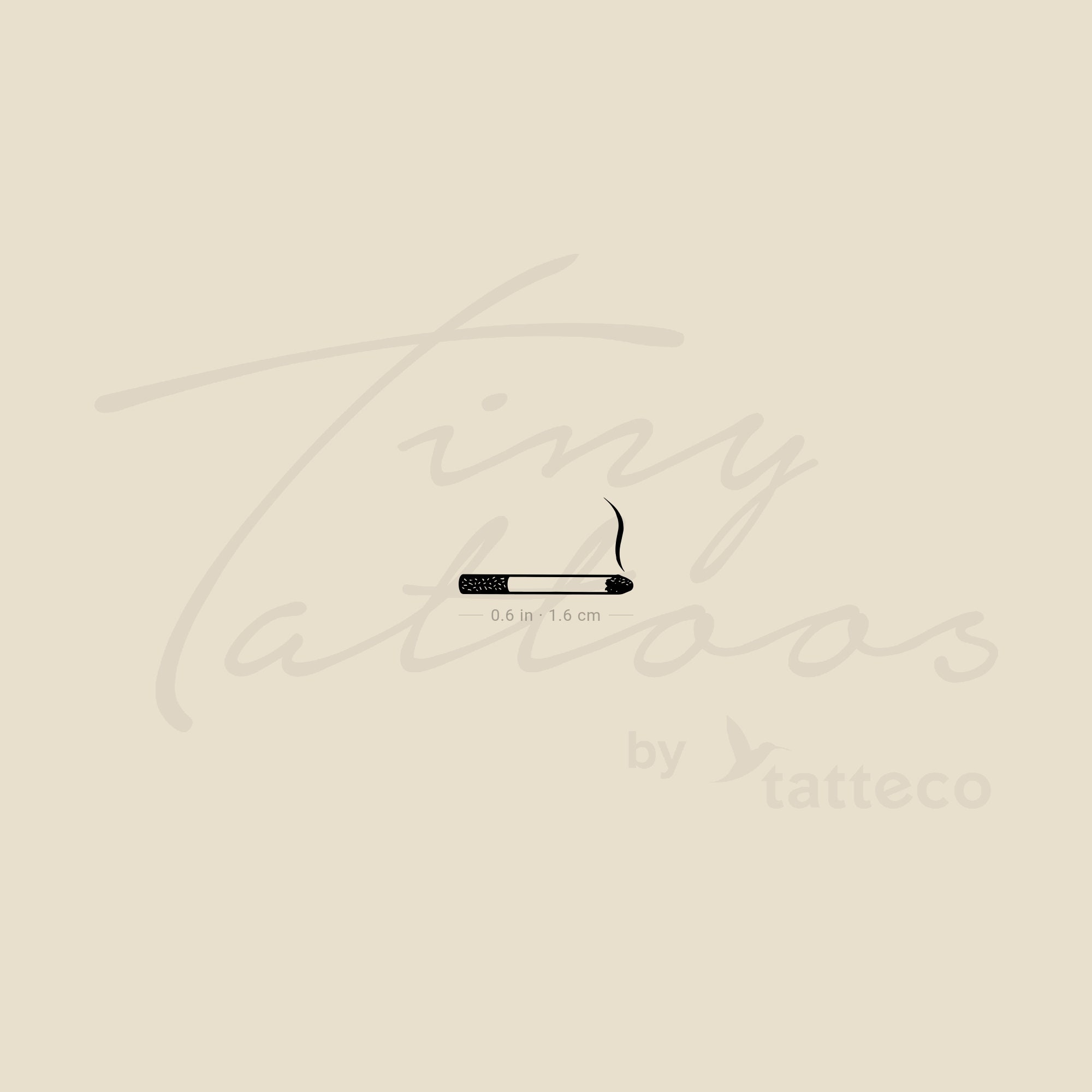Cigarette Temporary Tattoo set of 3 - Etsy