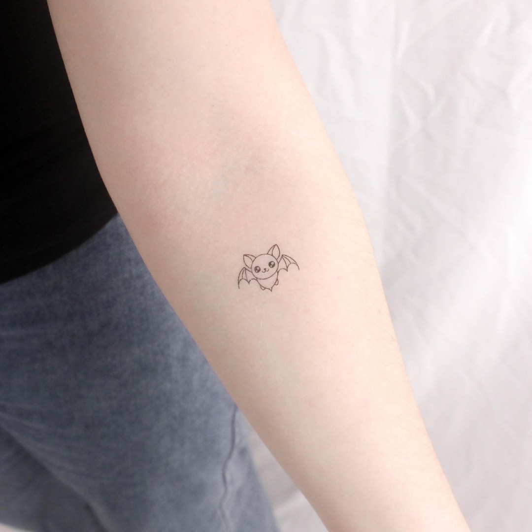 Bat Temporary Tattoo (set of 3) - Etsy